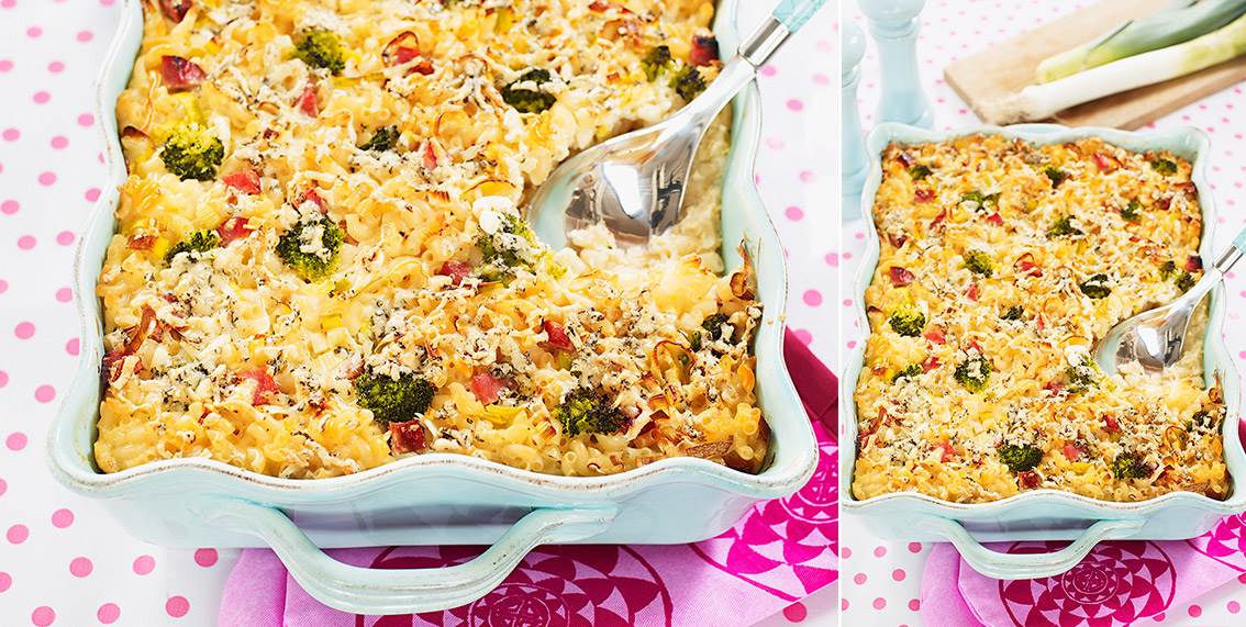 Makaronipudding med ädelost - Recept - Kungsörnen