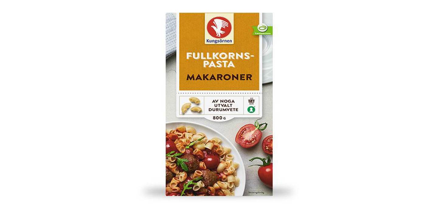 Makaroner Fullkorn - Produktinformation - Kungsörnen